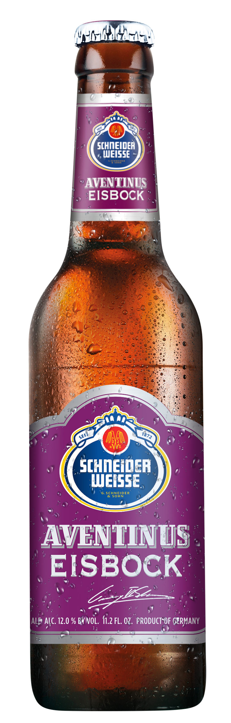 Aventinus Eisbock bottle & glass - Global Beer Network