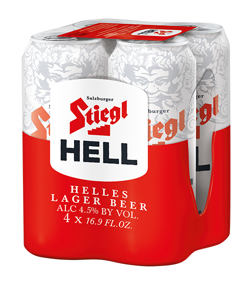 Stiegl Hell 4 pack cans - Global Beer Network