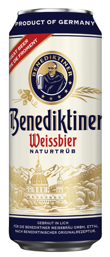 Benediktiner Weissbier can & glass images - Global Beer Network